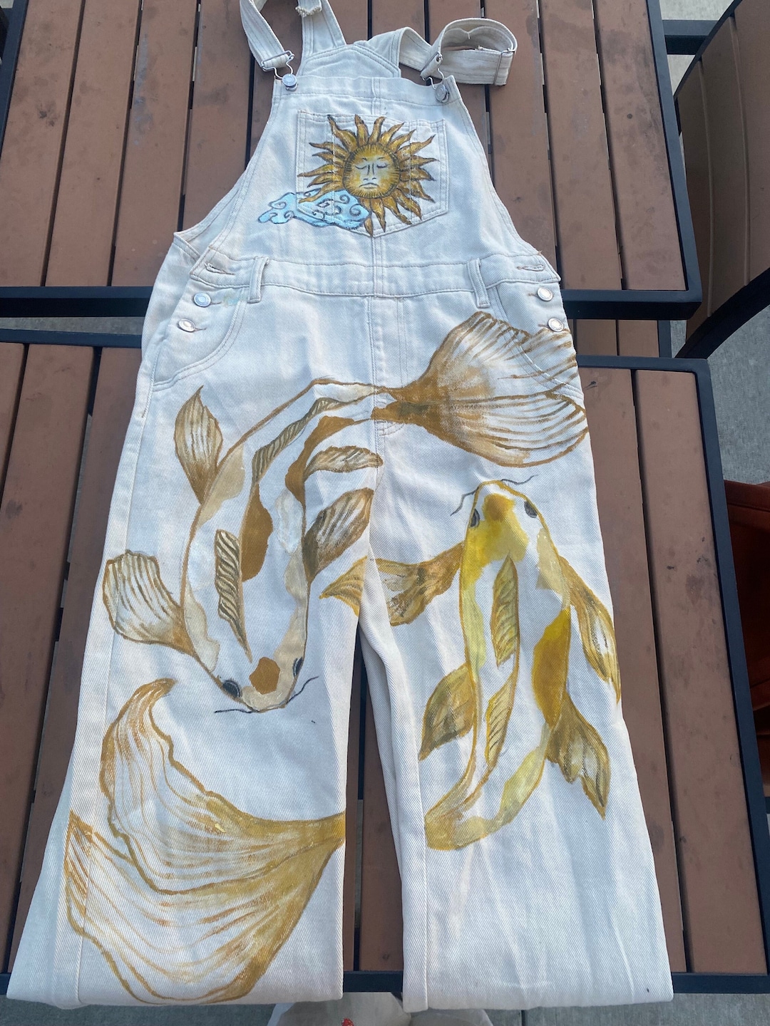 Hand Painted Overalls Painted Overalls Gifts for Friends Festival ...