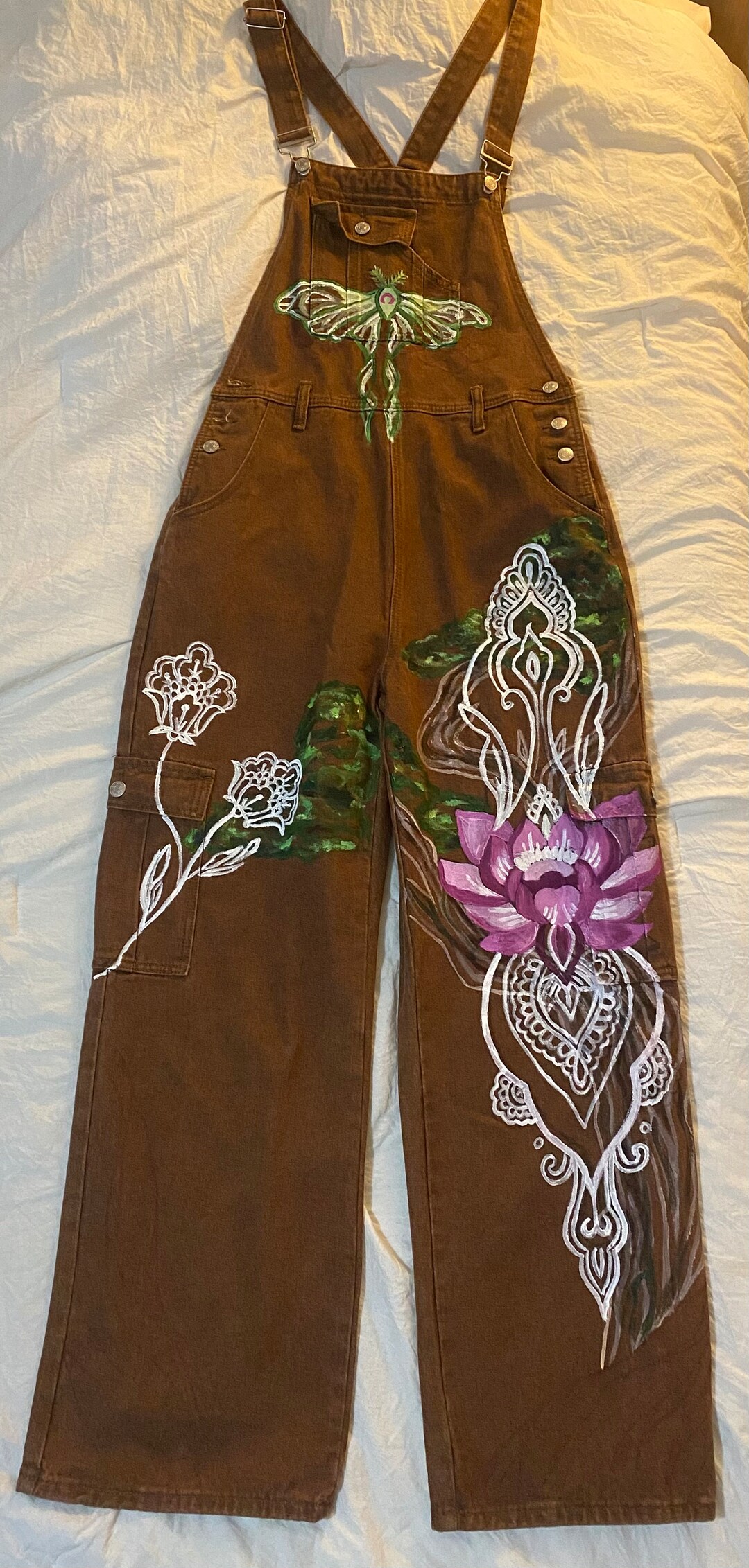 Hand Painted Overalls, Perfect for Festivals or Everyday Wear - Etsy
