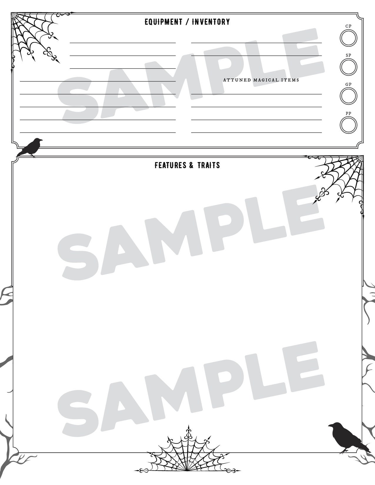 Gothic Vampire Character Sheet (D&D 5e) - Etsy