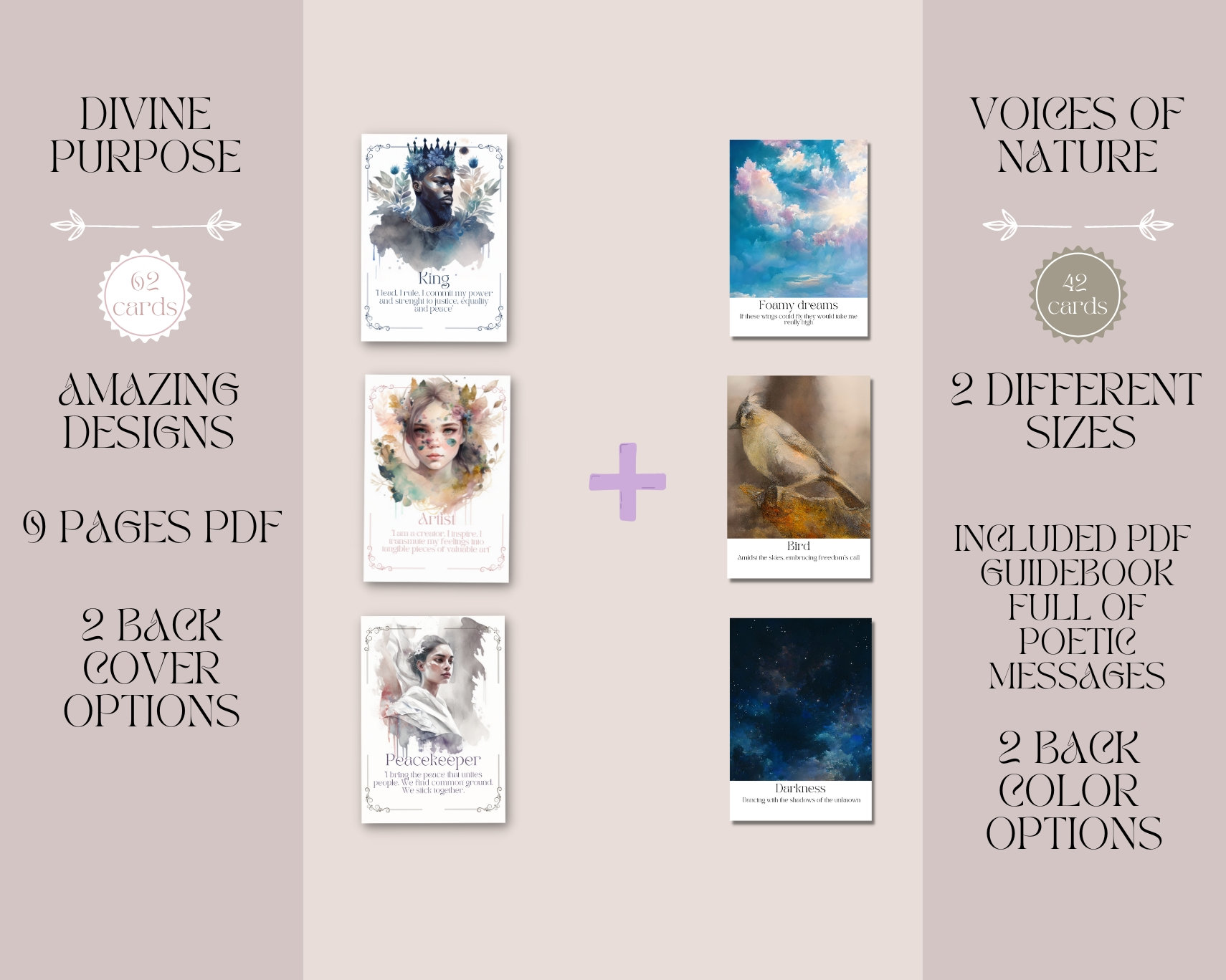 Oracle Cards Printable Bundle With Our Most Popular Decks. 104 Cards ...