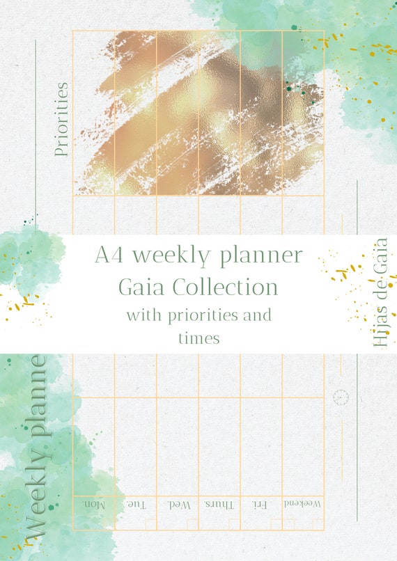 Weekly Planner Fillable PDF Template Fillable Weekly - Etsy