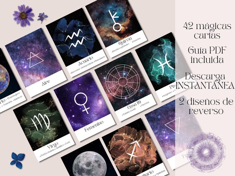 Oráculo Astrológico 'viaje a Las Estrellas', Cartas De Oráculo Para ...