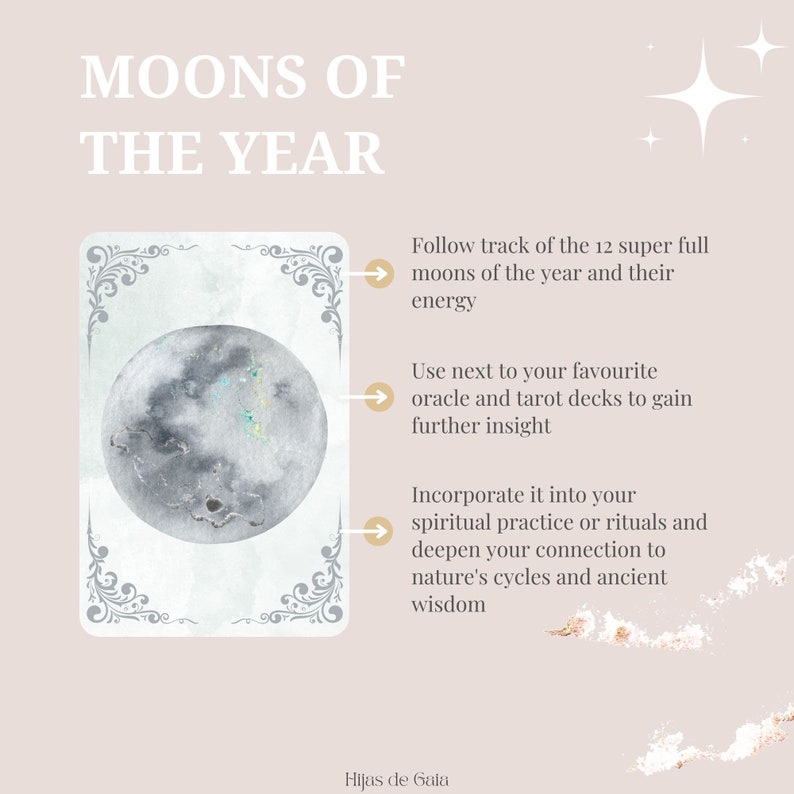 Lunar Phases Oracle - 12 Full Moons of the Year | Moon Magic Divination ...