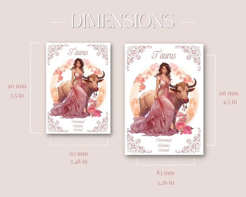 Printable Oracle Cards: Female Zodiac Signs Deck. DIY Tarot. - Etsy