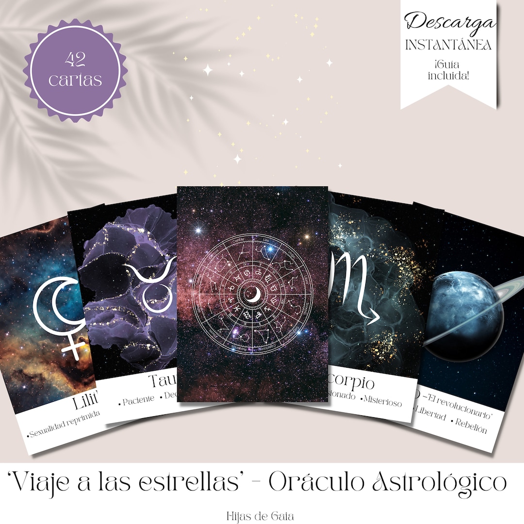 Oráculo Astrológico 'viaje a Las Estrellas', Cartas De Oráculo Para ...