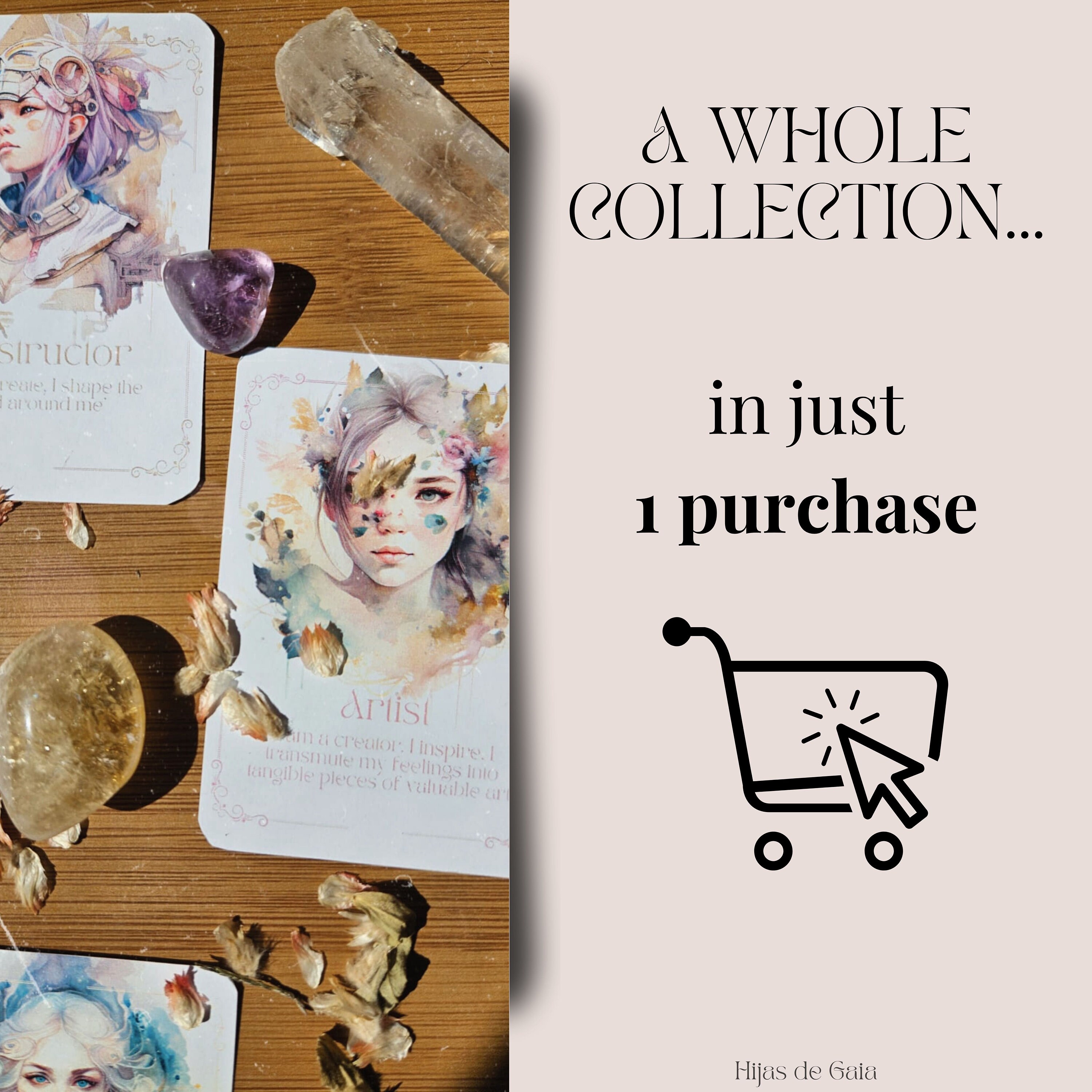 Oracle Card Deck Bundle: Shadow Work, Astrology, Nature Messages. PDF ...