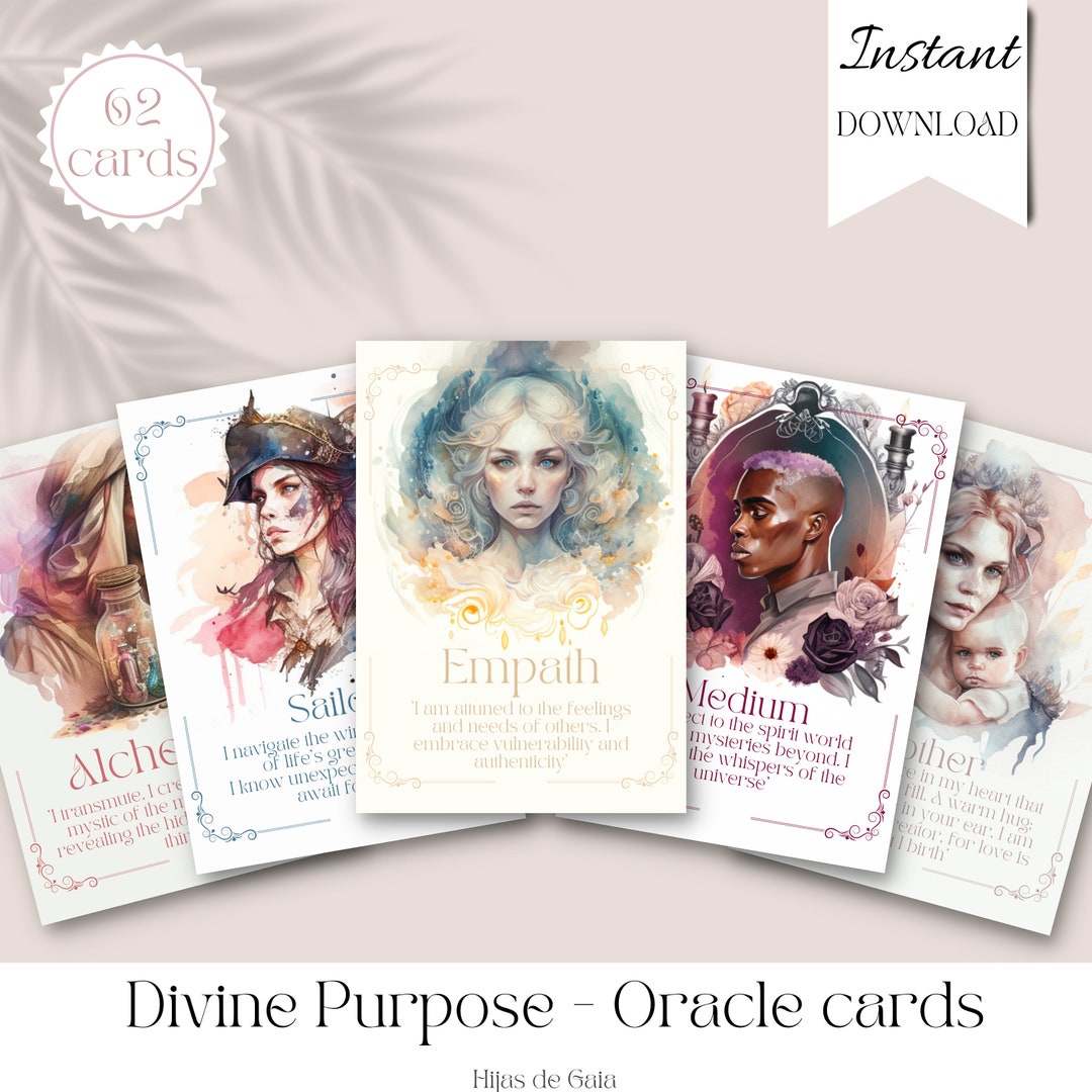 Printable Oracle Cards: Divine Purpose Oracle Deck. DIY. - Etsy