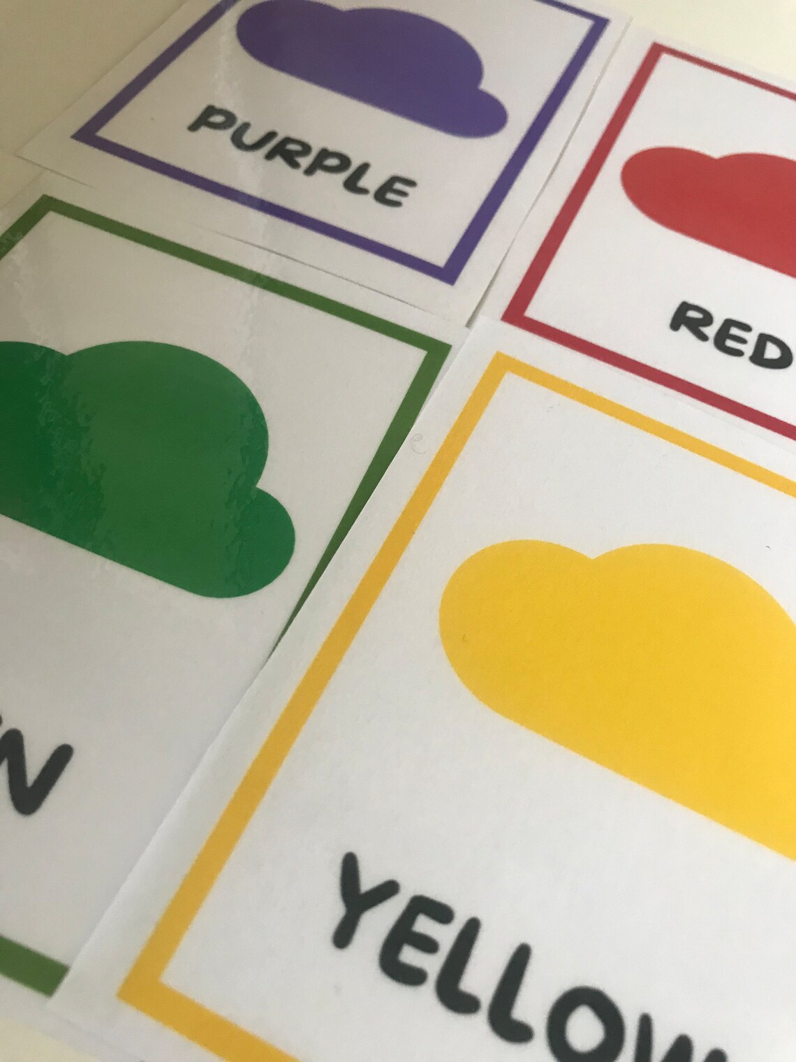 Set of Flashcards Senses, Letters, Numbers, 2d and 3D Shapes, Colours ...