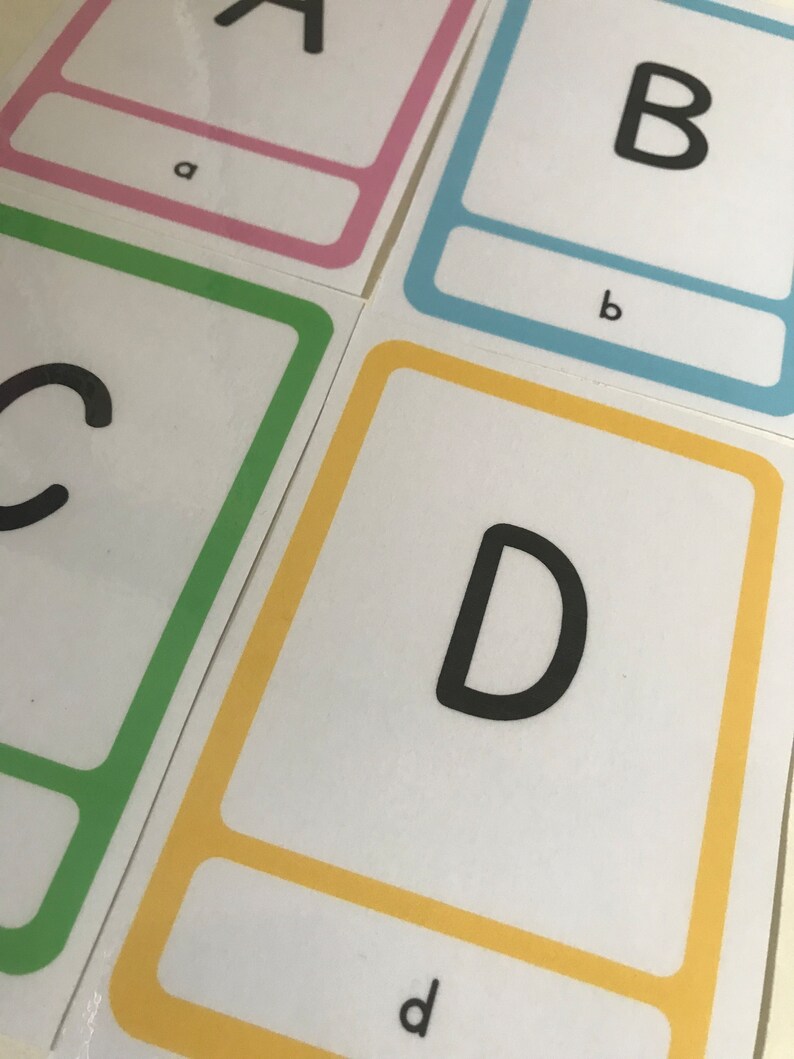 Set of Flashcards Senses, Letters, Numbers, 2d and 3D Shapes, Colours ...