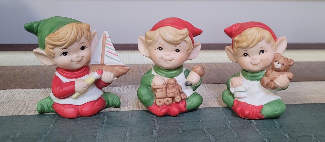 Homco Christmas Elves - Etsy