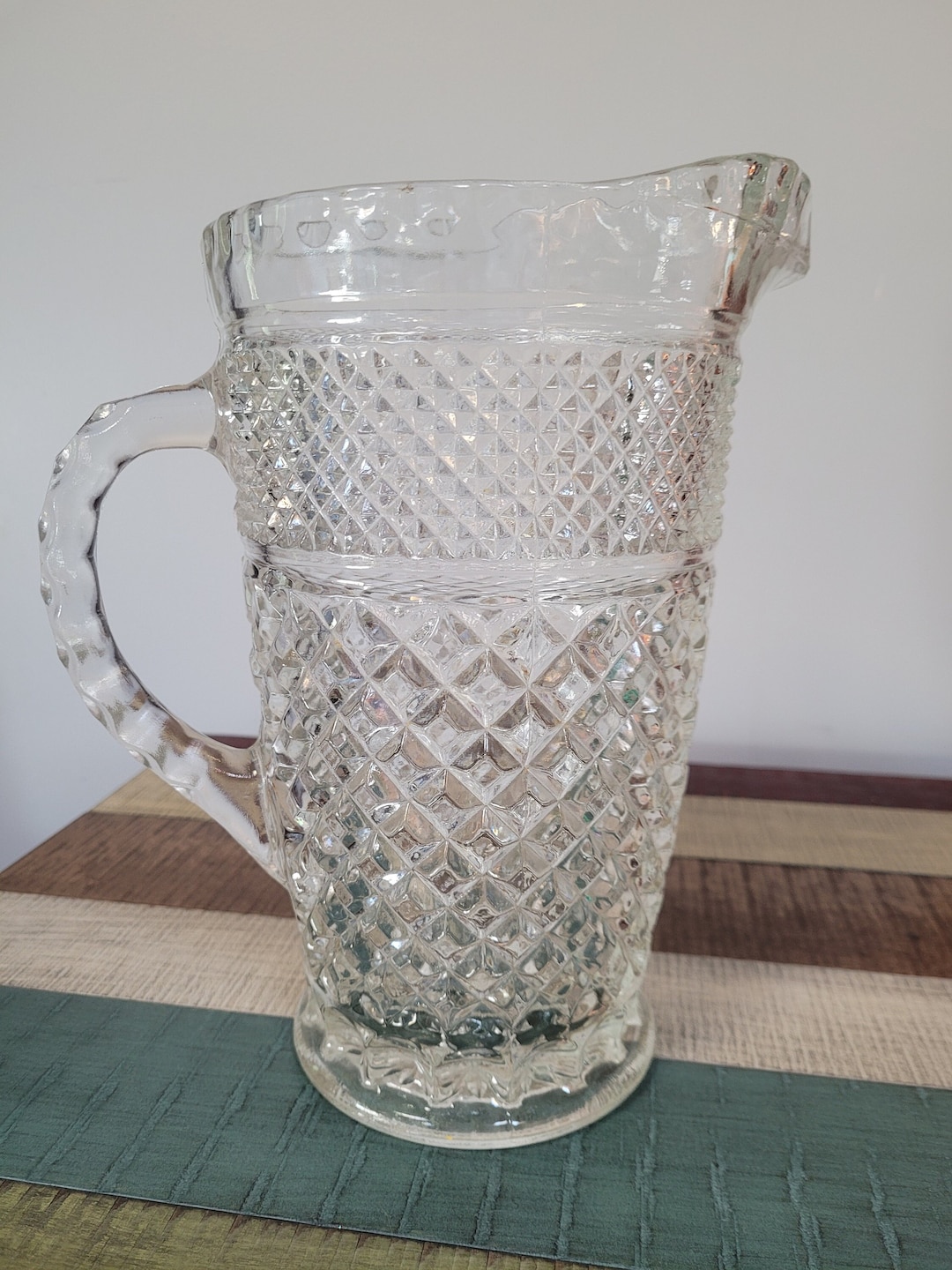 Anchor Hocking "wexford" Glass Pitcher - Etsy
