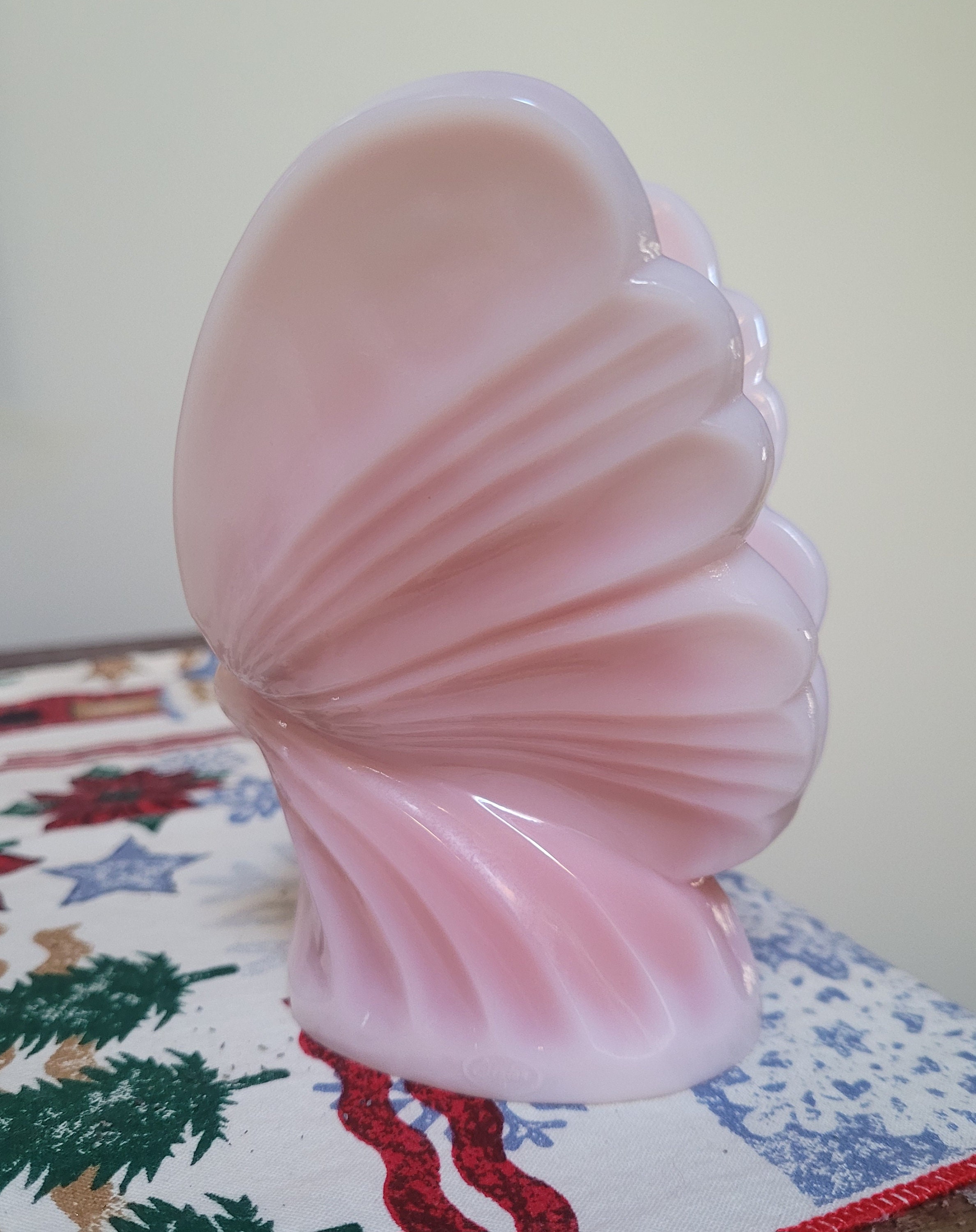 Fenton Glass Opaque Pink Butterfly - Etsy