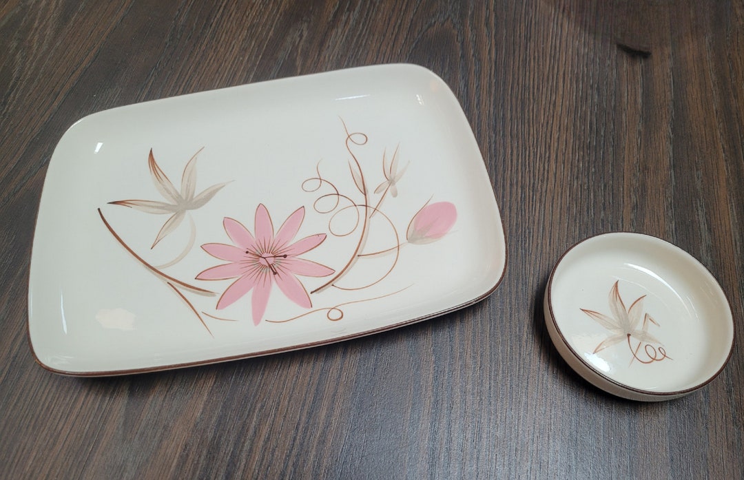 Winfield Pottery Serving Platter and Condiment Dish - Etsy
