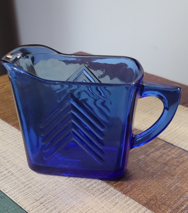 Hazel Atlas Cobalt Blue Depression Glass Creamer Pitcher - Etsy