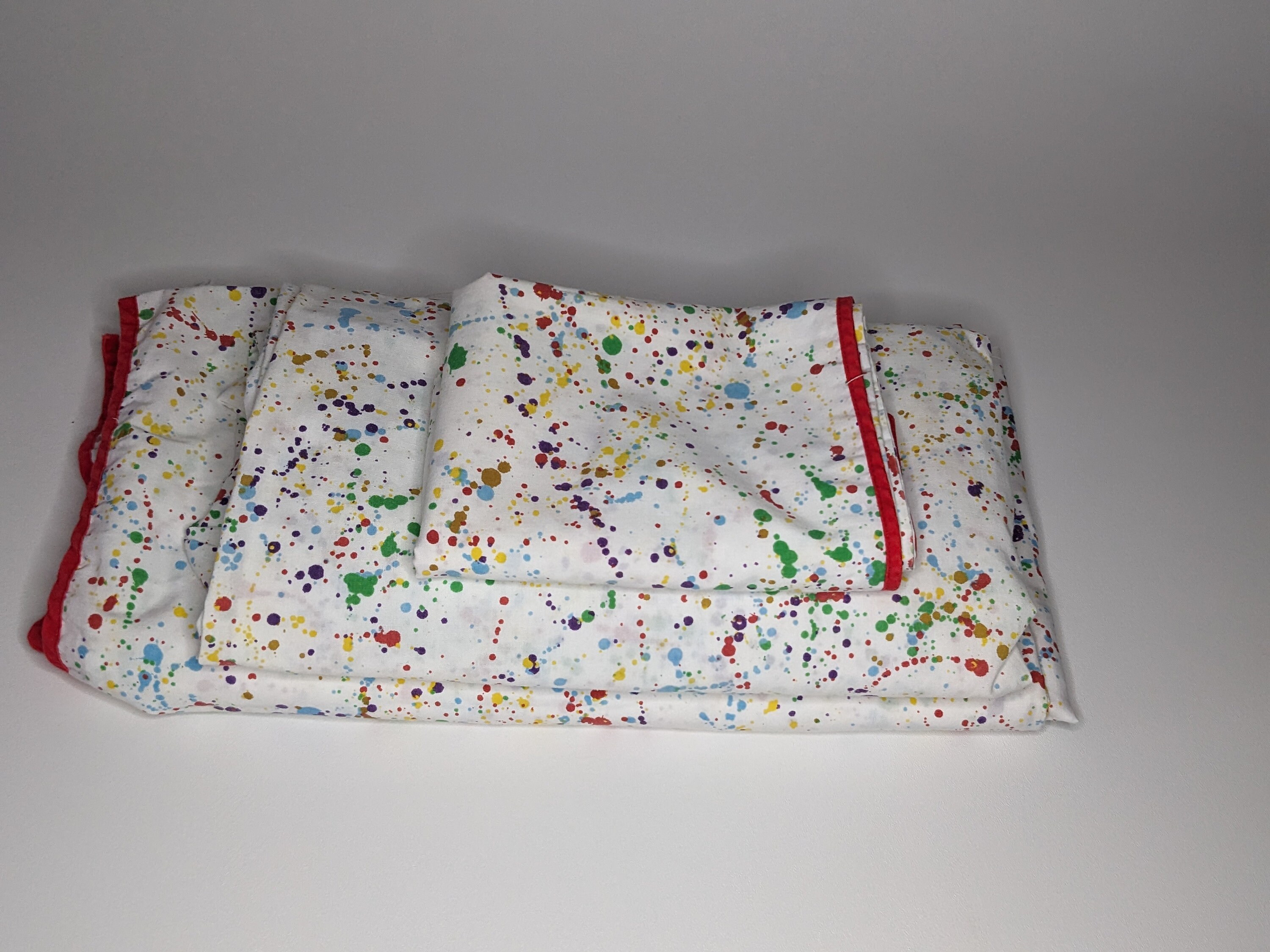Vintage Martex Splatter Paint Twin Sheet Set - Etsy