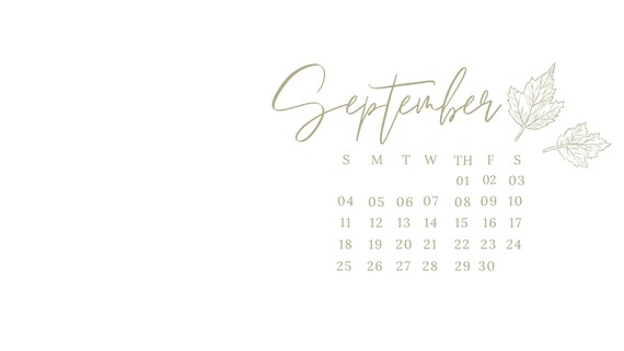 September Desktop Wallpaper - Etsy