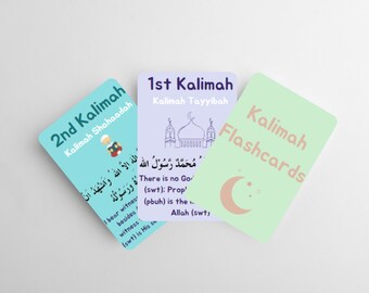 Kalima Flashcards, the Six Kalimas, Kalima of Islam, Kalima Flashcard ...
