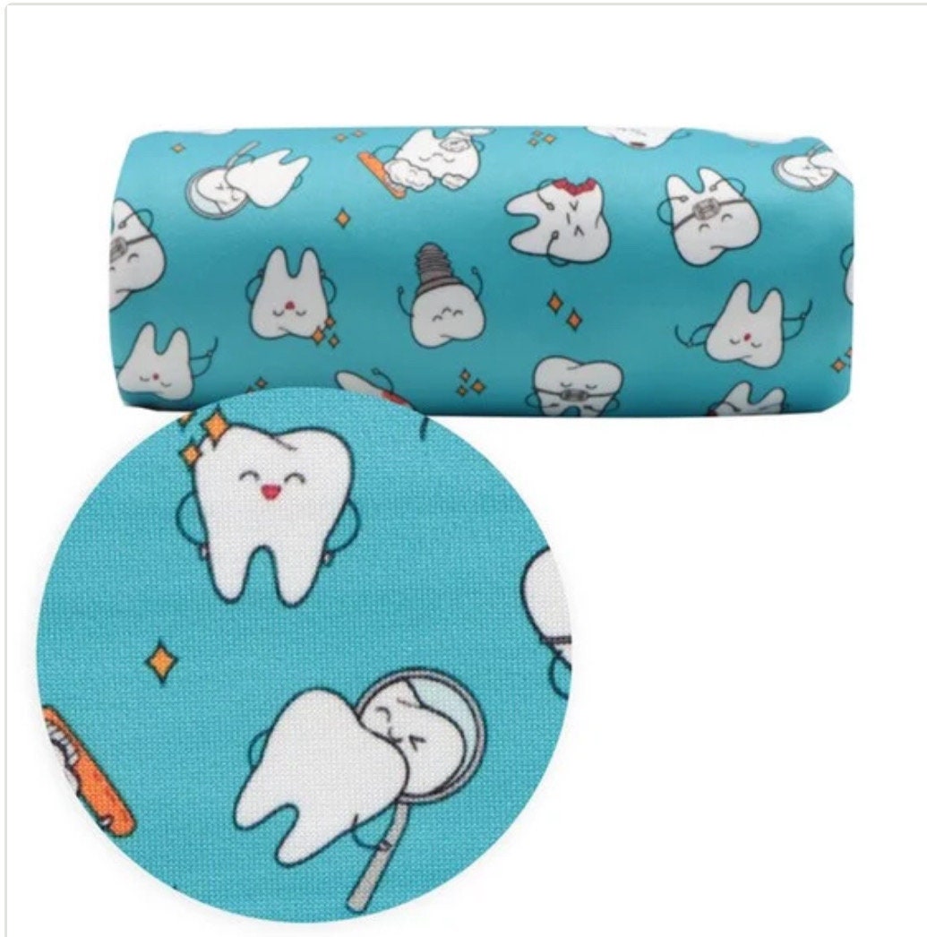Teeth Fabric, Dentist Fabric Half A Yard 100% Cotton Fabric, Quilting ...