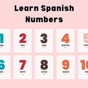 Spanish Language Spanish Practice Numbers Spanish for Beginners Spanish ...