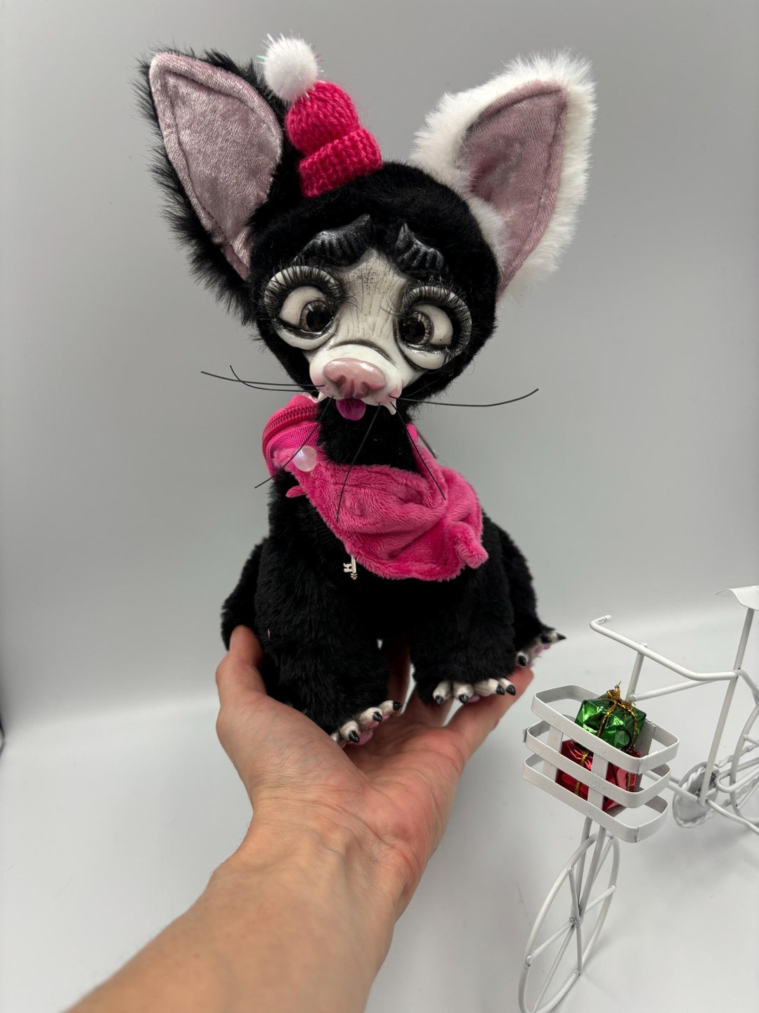 Cat Kitten White Fantasy Magical Doll Creature Ooak Toy Plush Animals ...