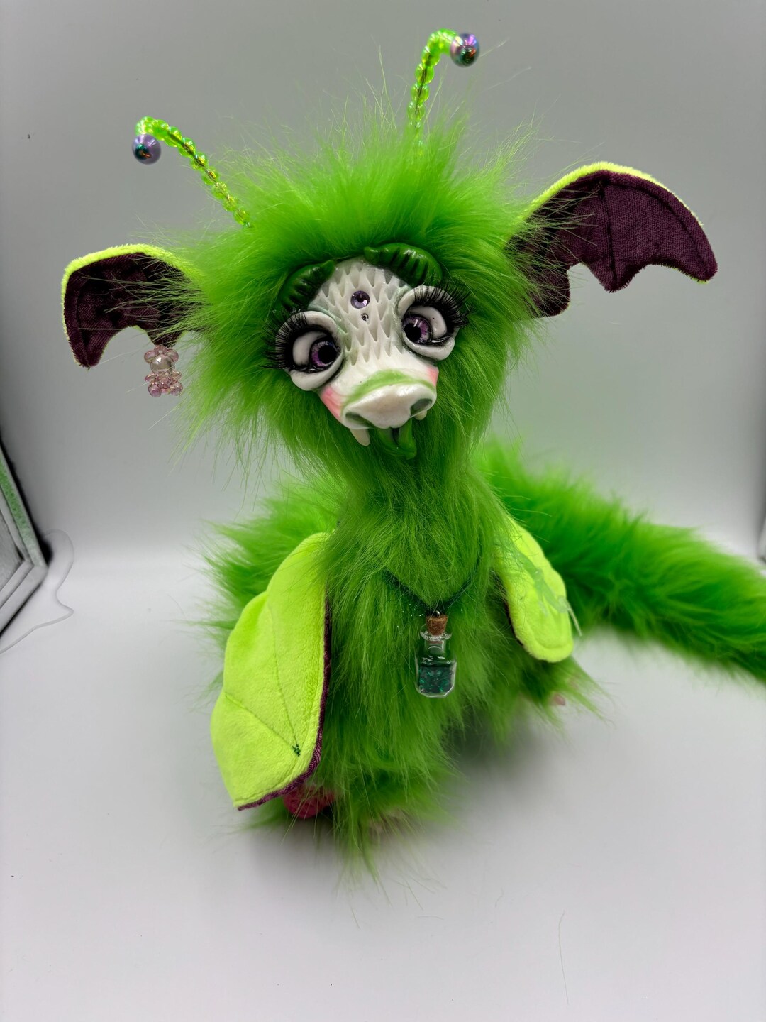 Green Dragon Fantasy Magical Doll Creature Ooak Toy Plush Animals Art ...