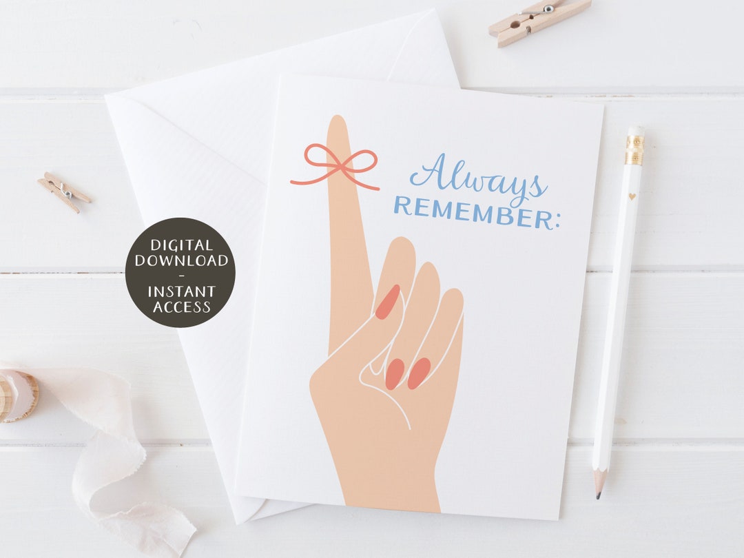 DIY Printable Greeting Card – A2 and A7 Size – Always Remember Greeting ...