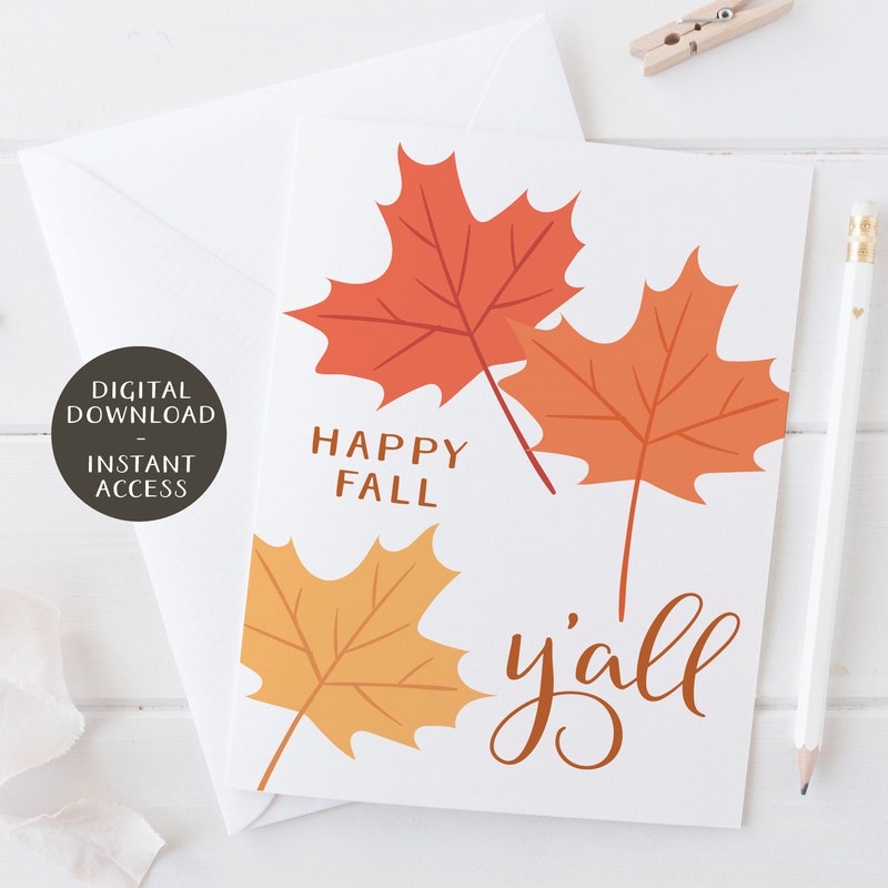 Fall Greeting Card - Etsy