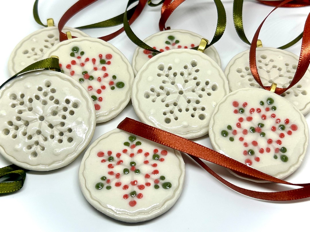 Handmade Ceramic Holiday Ornaments - Etsy