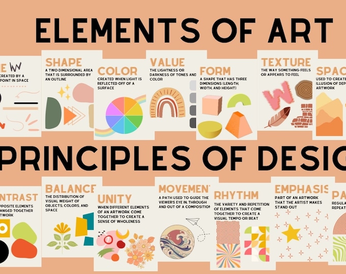Elements of Design Principles of Art POSTER BUNDLE - Etsy