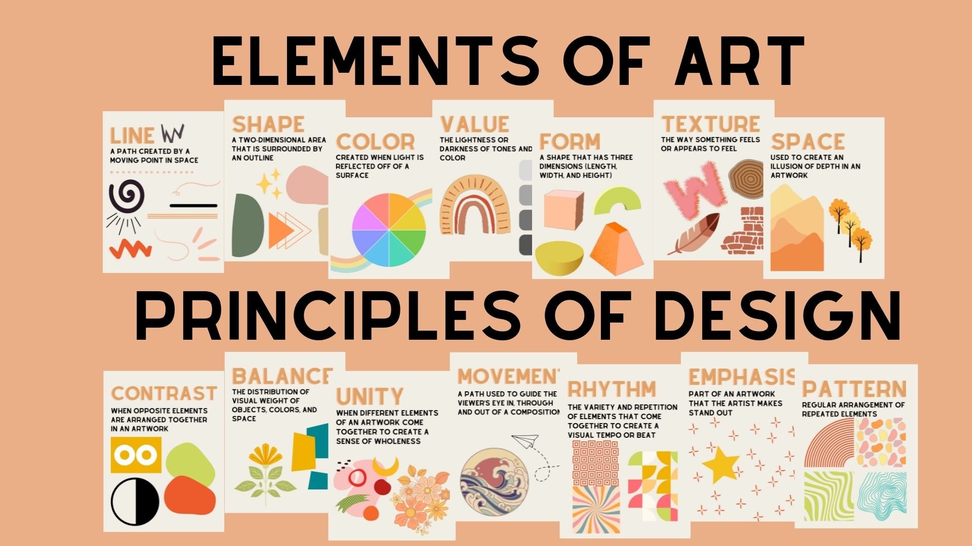 Elements of Design Principles of Art POSTER BUNDLE - Etsy UK