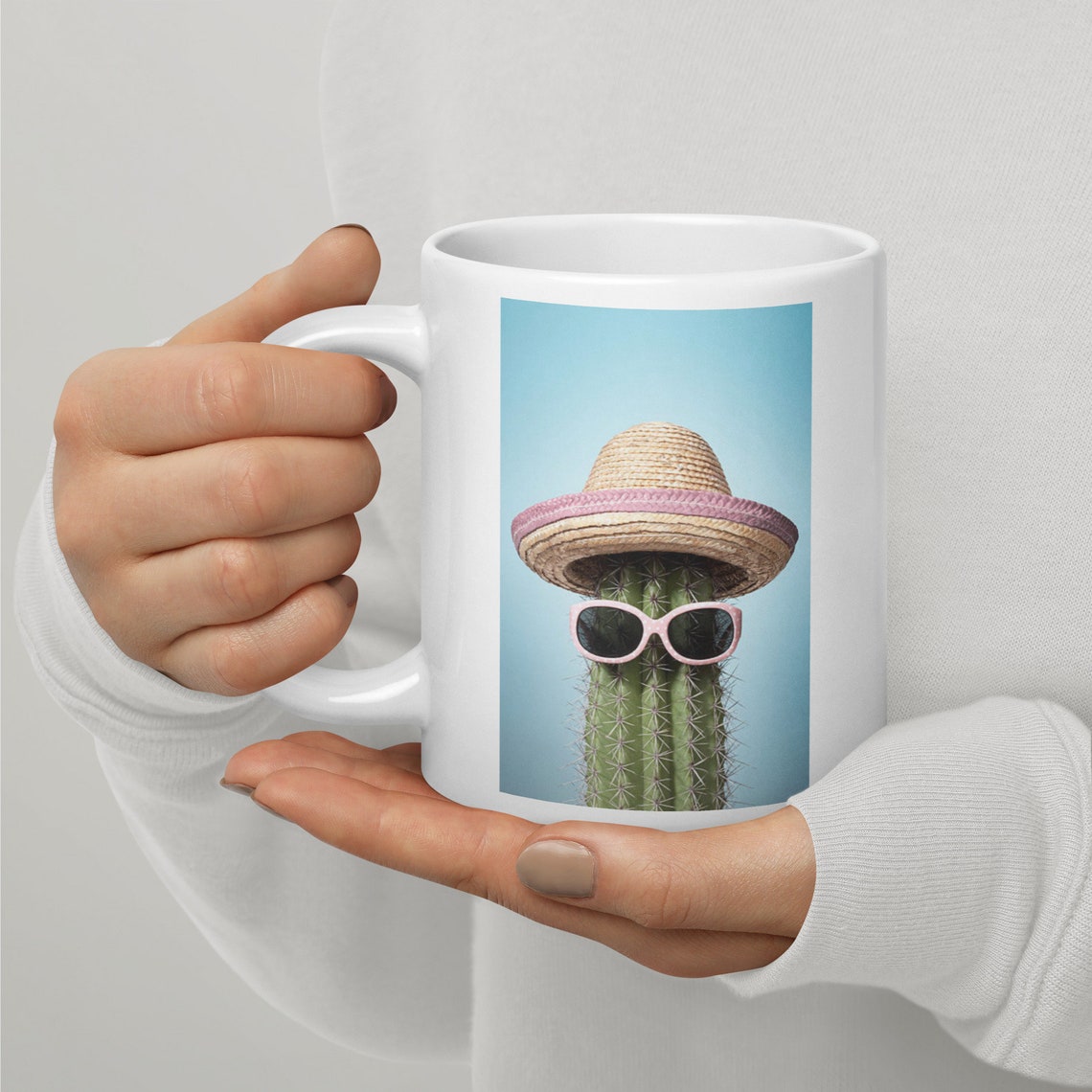 Cactus Mug Coffee Cacti Cute Lover Gift Cup Funny Desert for Her ...