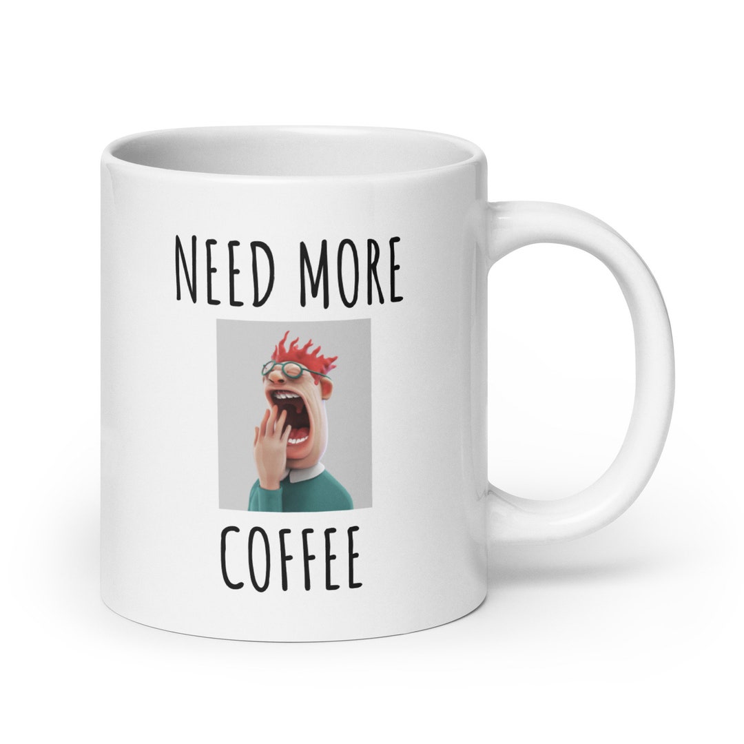 I Need Coffee Mug Funny Lover Gift Cup for Him Ceramic Friend Addict ...