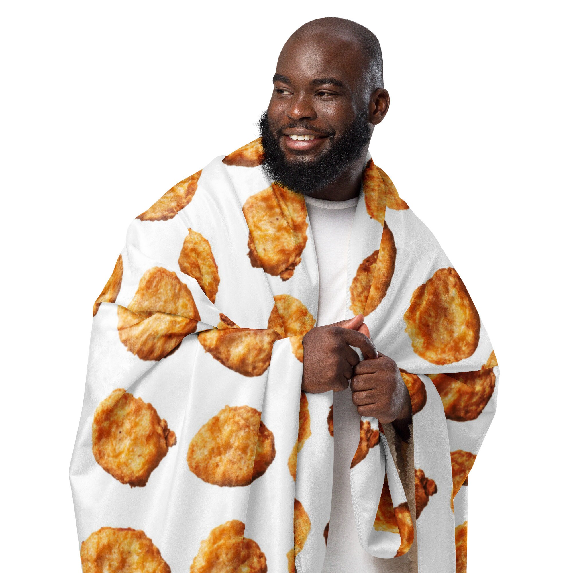 Chicken Nuggets Sherpa Blanket Bed Covering Spread Throw Gift for ...