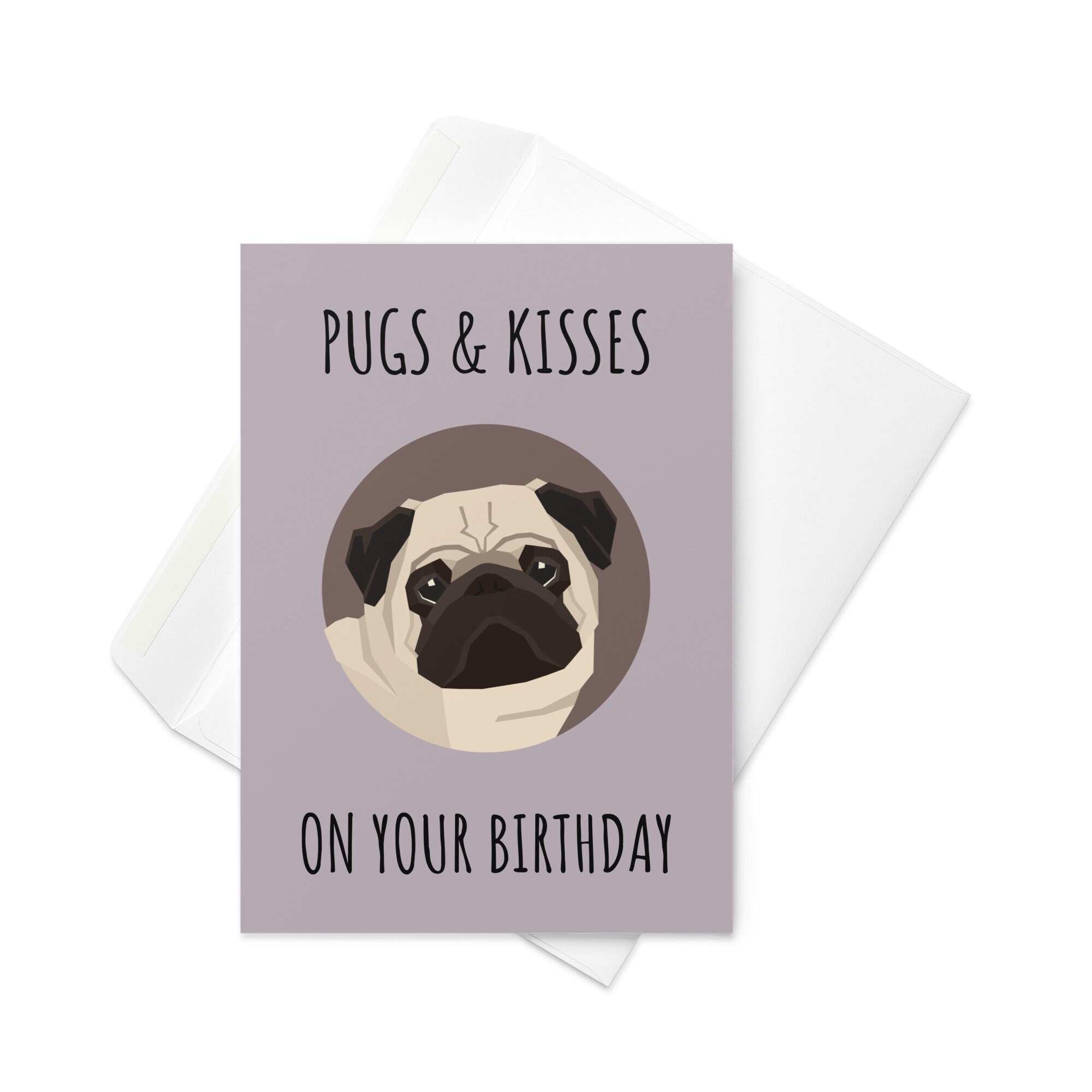 Funny Pug Birthday Card Dog Happy Cute Gift Greeting Lover From the Mom ...