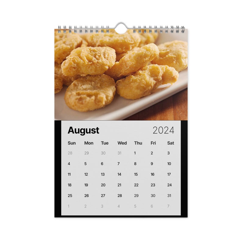 Nug Life Wall Calendar 2024 Chicken Nuggets Monthly Lover Art Gift ...