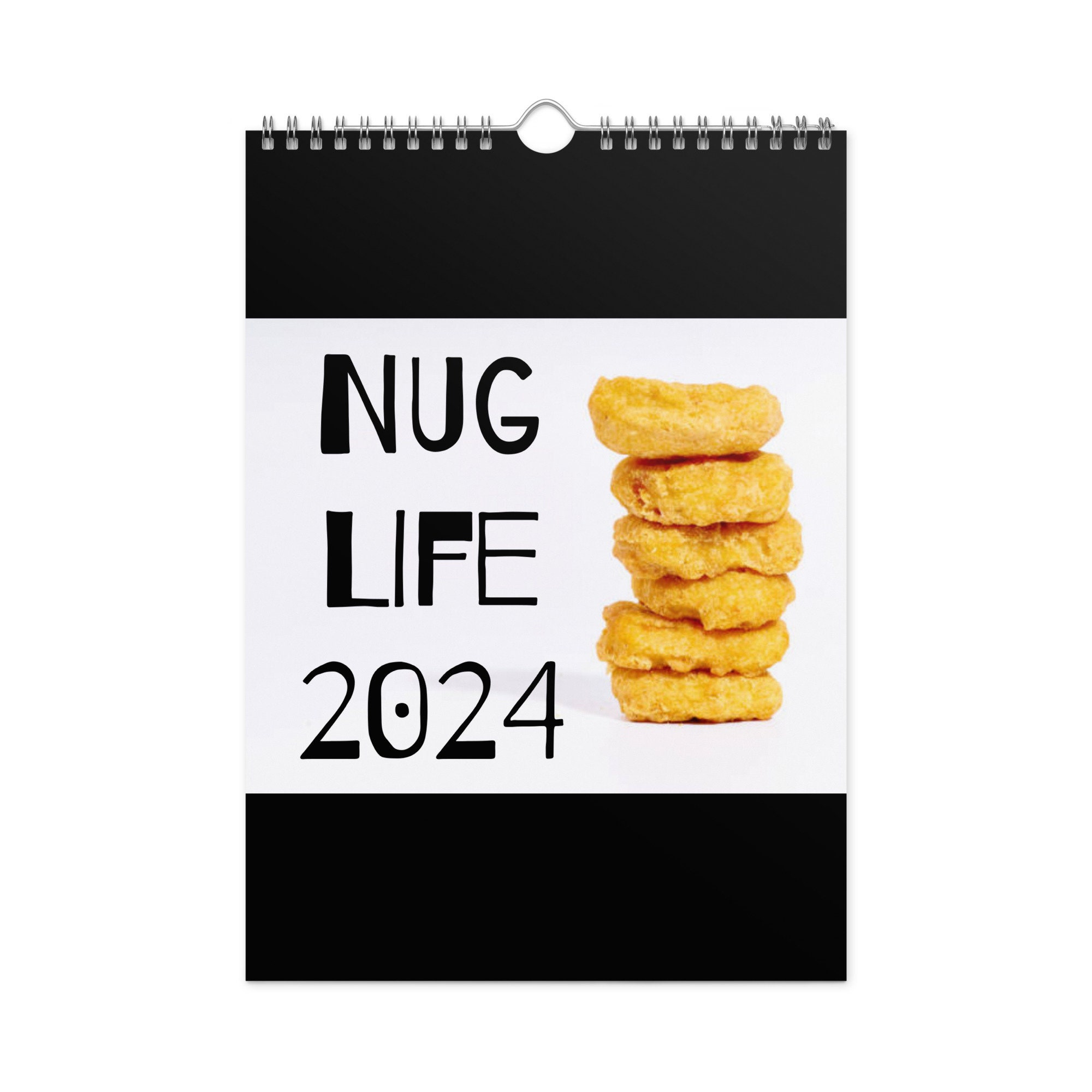 Nug Life Wall Calendar 2024 Chicken Nuggets Monthly Lover Art Gift ...