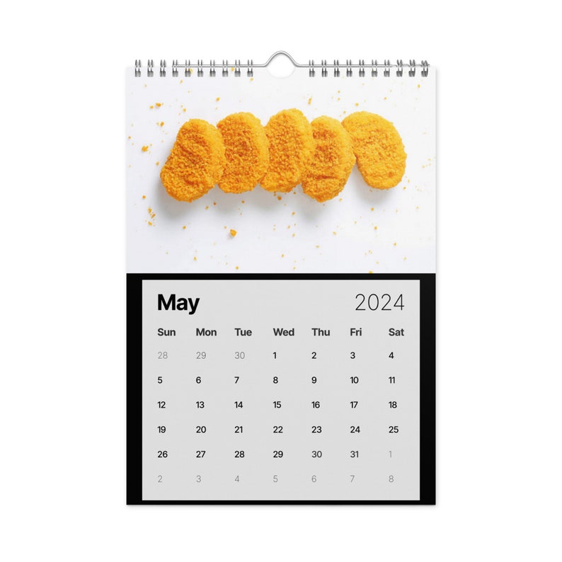 Nug Life Wall Calendar 2024 Chicken Nuggets Monthly Lover Art Gift ...