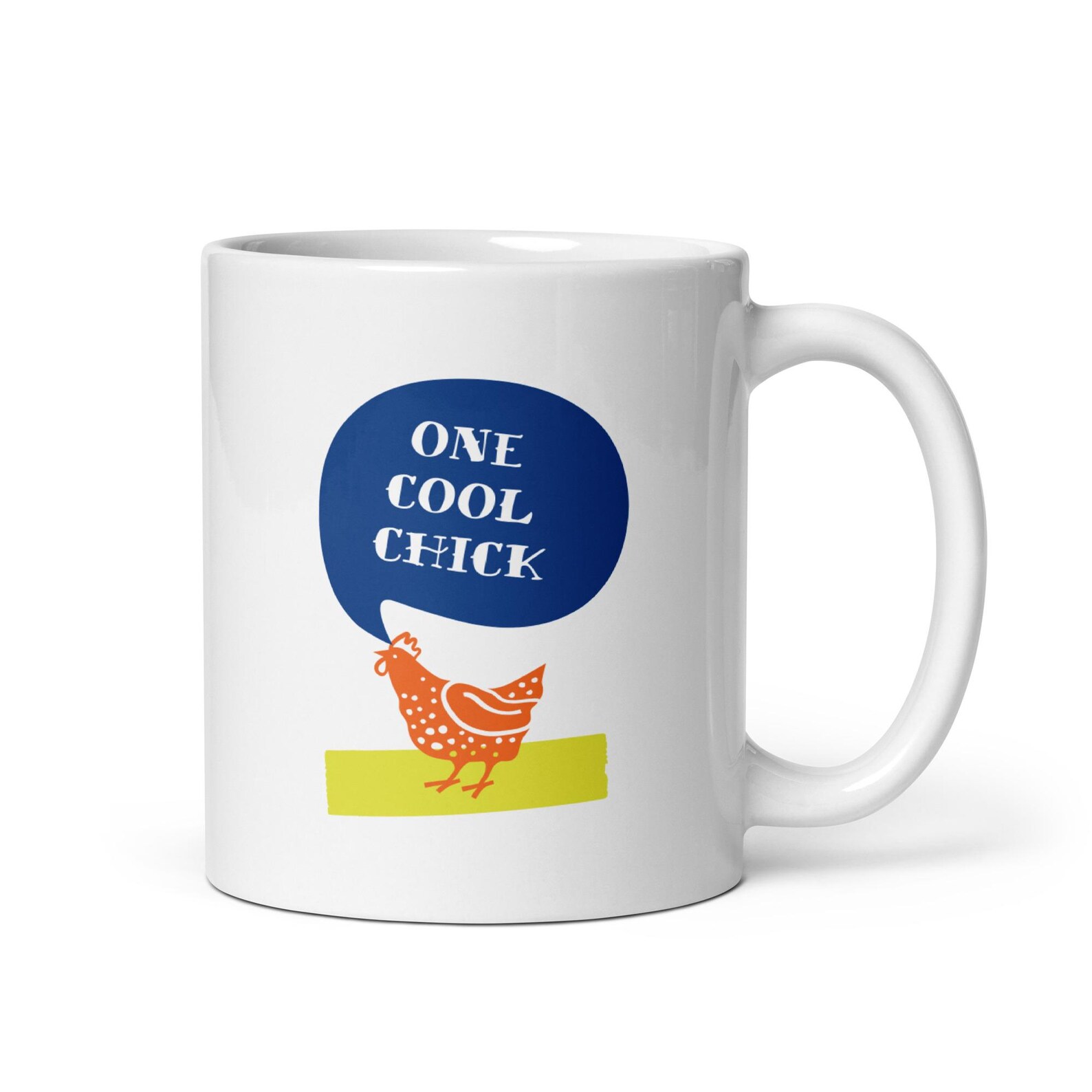 One Cool Chick Mug Best Friend Gift Cute Coffee for Coworker Cup Funny ...