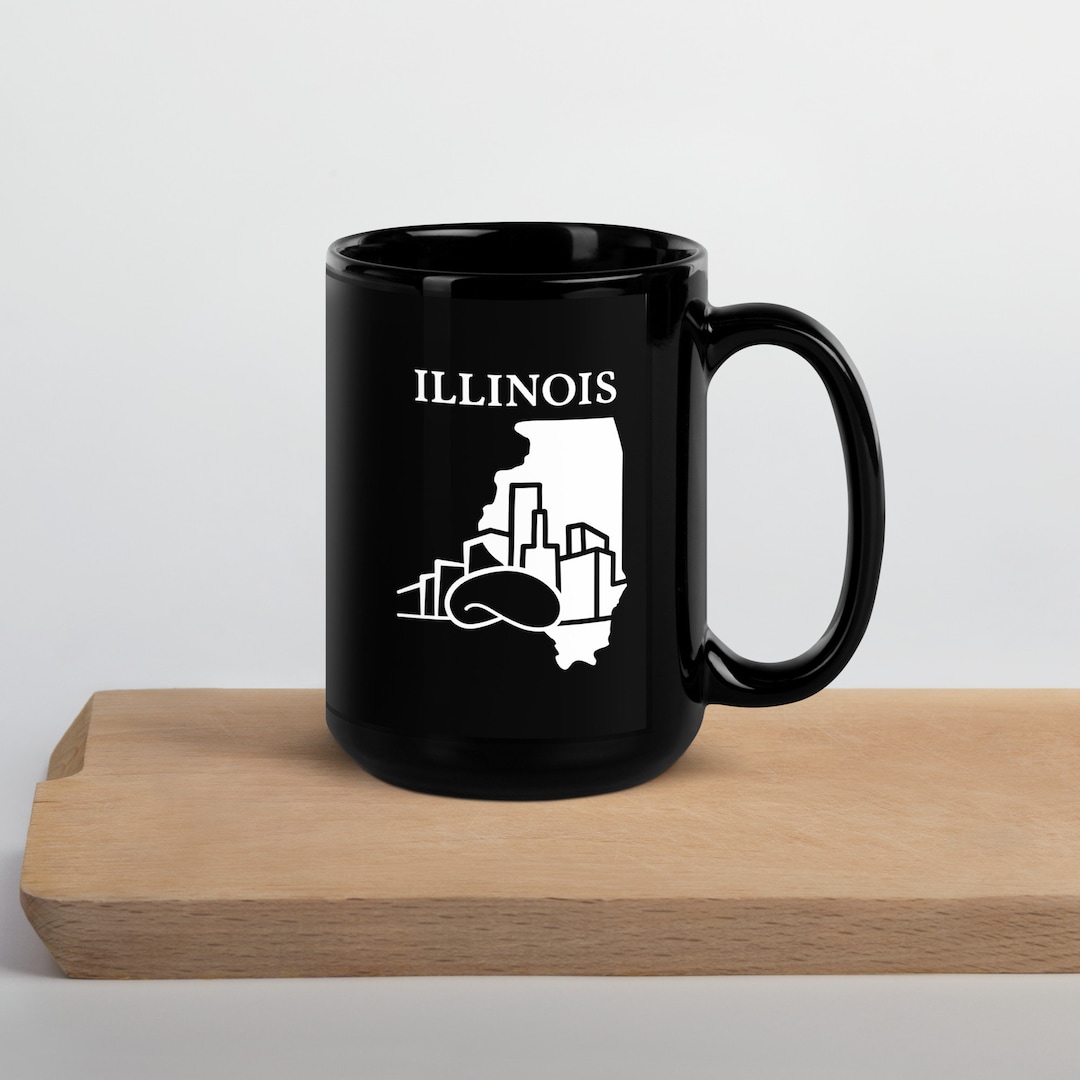 Illinois Coffee Mug Cup Bar Decor Morning Home Sweet Gift Stuff State ...