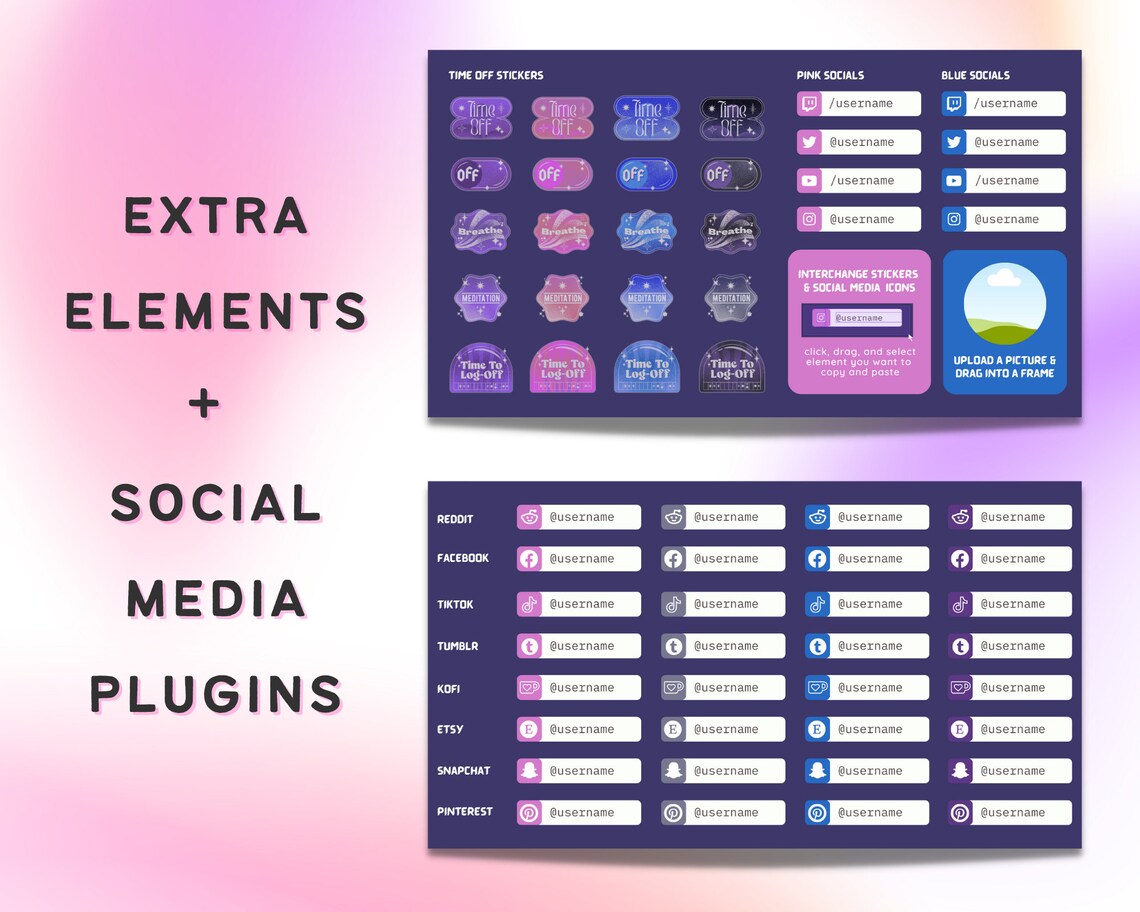 Vaporwave Stream Schedule Template: Editable Canva Design (digital ...