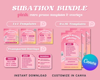 Vaporwave SUBATHON Social Media Bundle | 16x Lofi Promo Content for ...