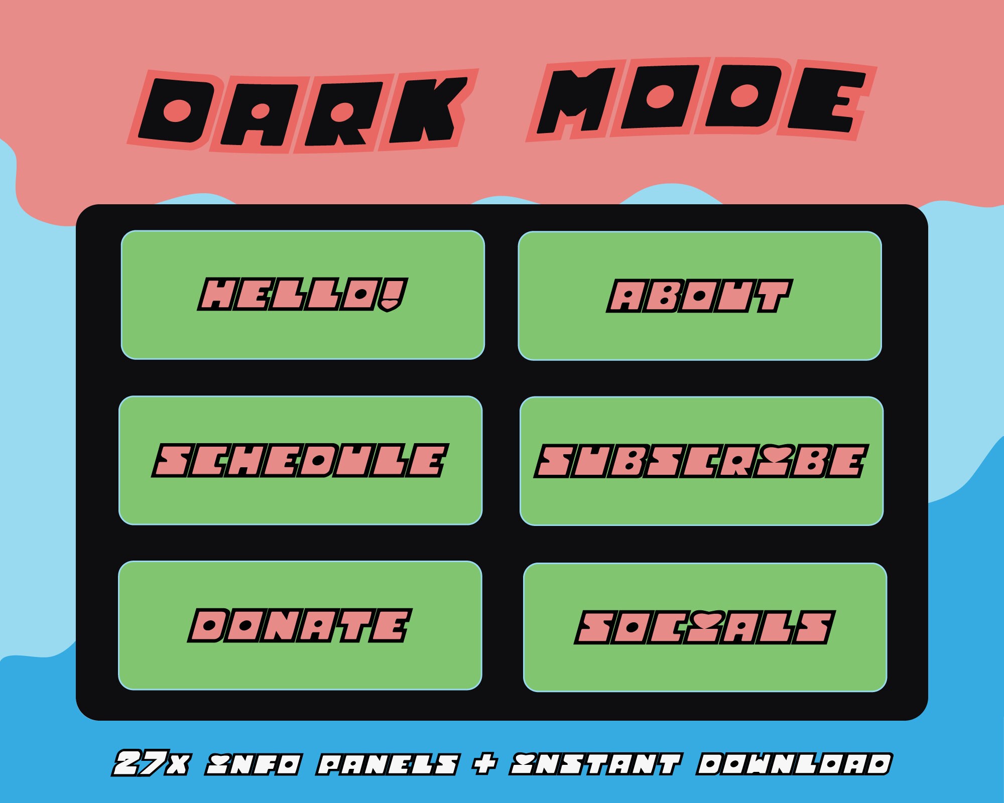 27 POWERPUFF GIRL INSPIRED Twitch Panels | Cute Streamer Graphics ...