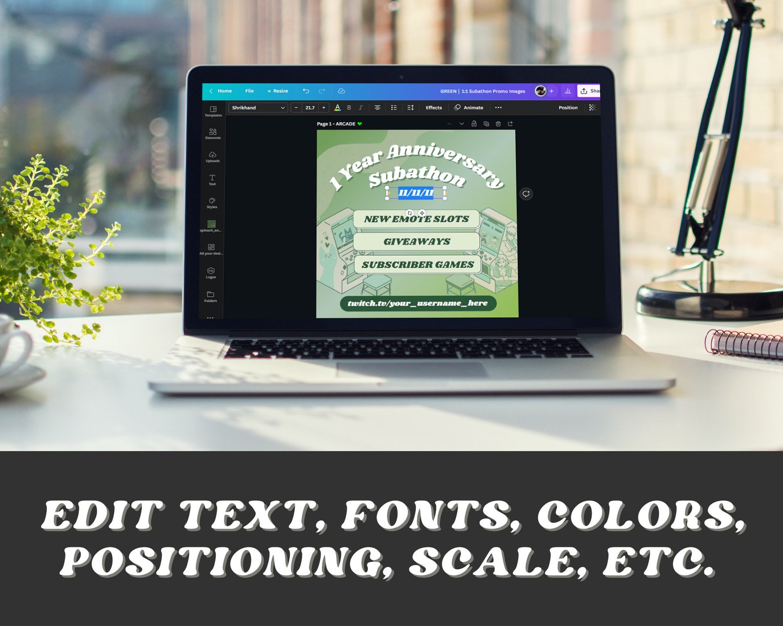 Green SUBATHON Social Media Bundle | Retro Gaming Theme for Twitch ...