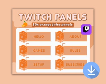 30 STRAWBERRY JUICE BOX Panels for Twitch | Cute Streamer Graphics - Etsy