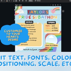 LGBTQ+ Pride SUBATHON Social Media Bundle | Cute Rainbow Theme for ...