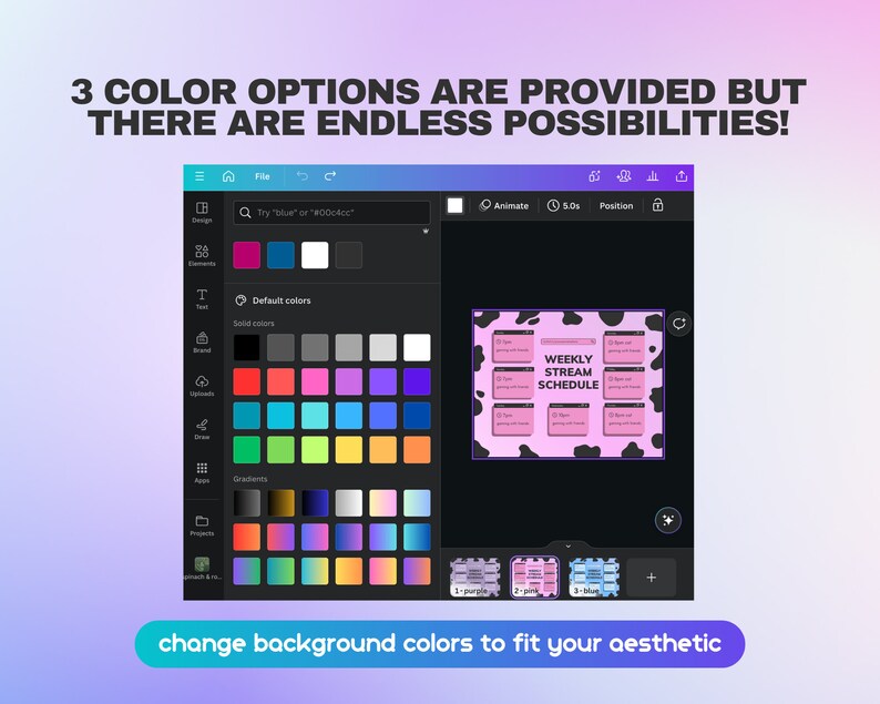 Cow Print Weekly Stream Schedule: Canva Template (digital Download) - Etsy