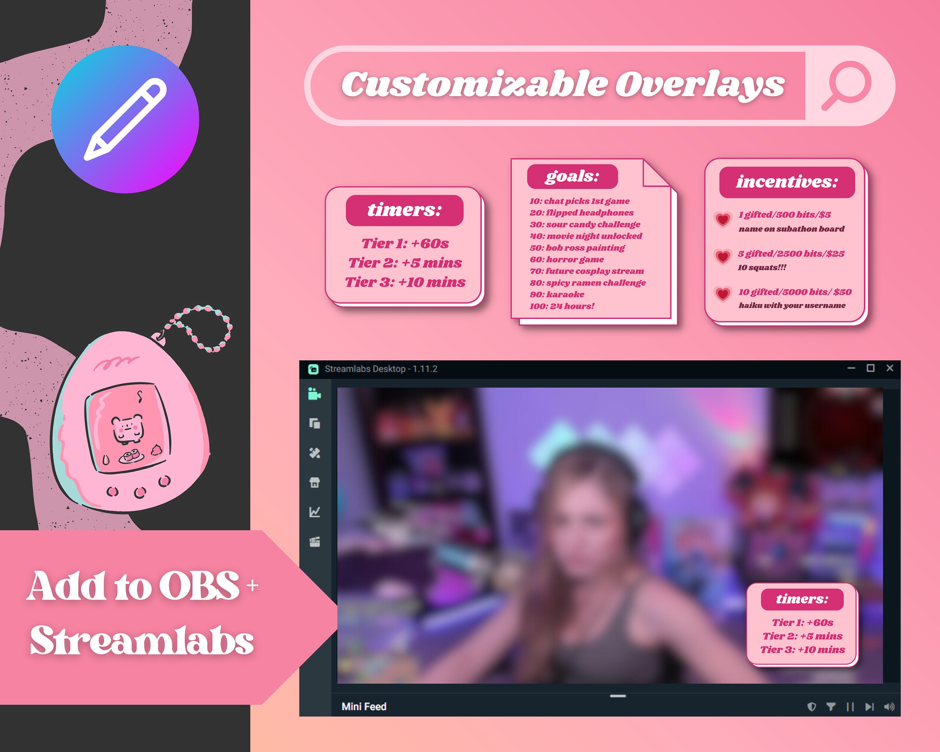 Pink SUBATHON Social Media Bundle | Retro Gaming Theme for Twitch ...