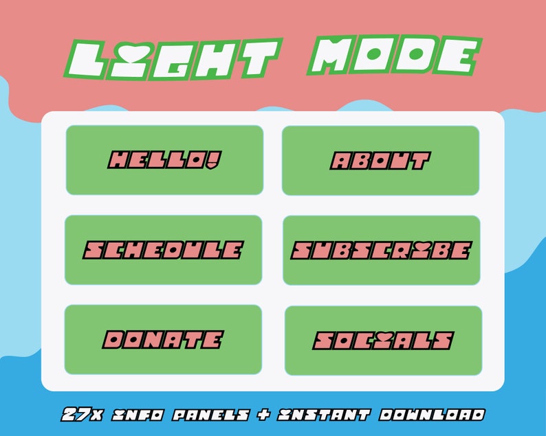 Powerpuff Girl Twitch Panels | Cute Streamer Graphics (digital Download ...