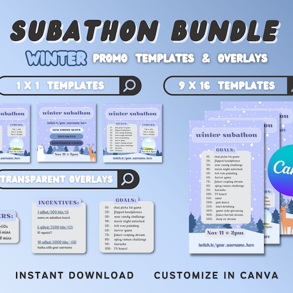 Twitch Subathon Template - Etsy