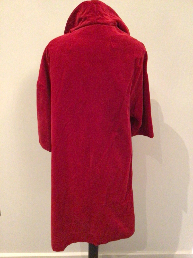 Vintage 60s Velvet Coat by Leslie Raymond of London; High Collar, 3/4 ...